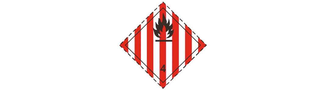 ADR Etikett"Inflammable solid"